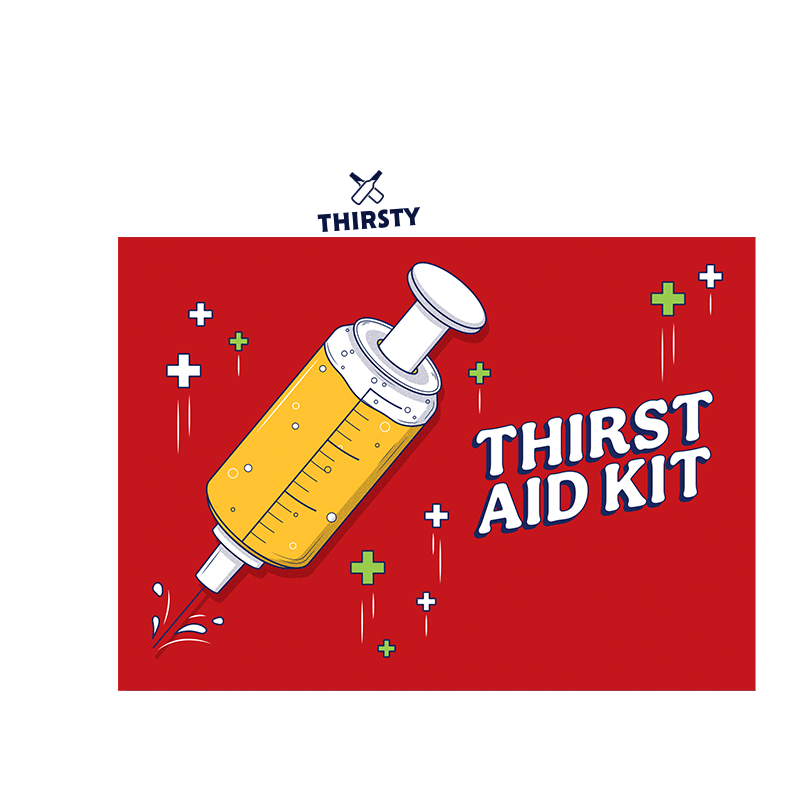 Thirsty 'Thirst Aid Kit' Greeting Card - Singapore Gift Delivery